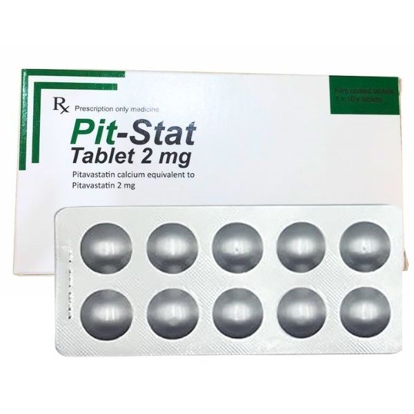 Pit-stat Tablet 2 mg tác dụng giảm Cholesterol toàn phần và LDL-C (1 vỉ ...