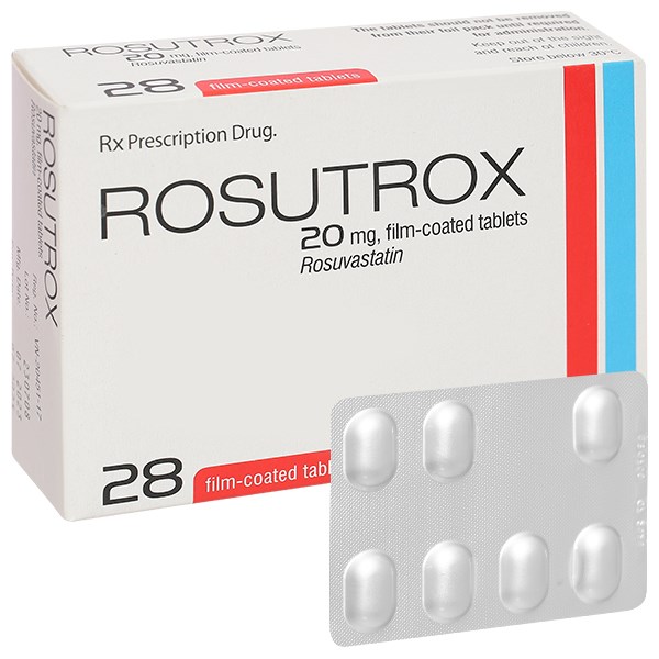 Rosutrox 20mg điều trị rối loạn lipid máu, phòng ngừa biến cố tim mạch ...