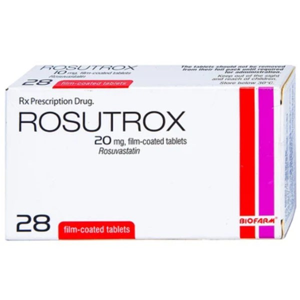 Rosutrox 10mg trị tăng cholesterol trong máu (4 vỉ x 7 viên) - 08/2024 ...