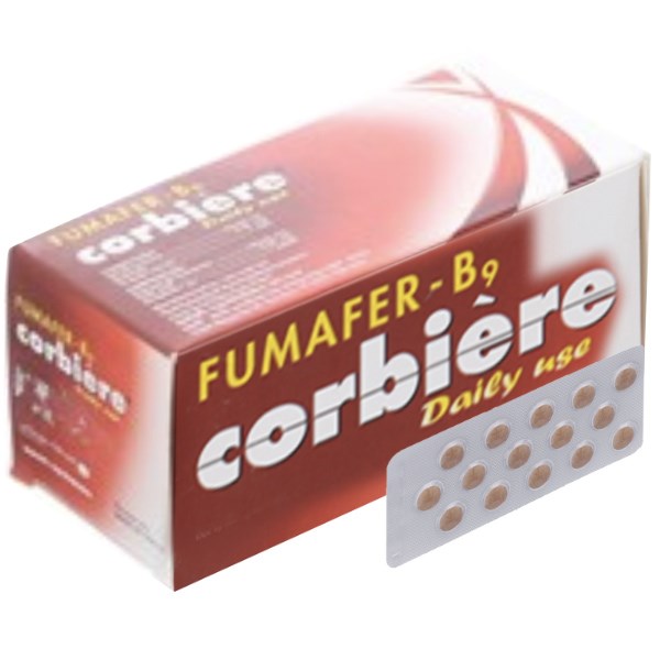 Fumafer-B9 Corbiere bổ sung sắt và axit folic, trị thiếu máu (8 vỉ x 15 ...