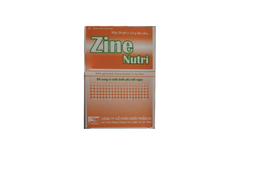 Bột cốm Zine Nutri bổ sung kẽm, trị rối loạn tiêu hóa (20 gói x 1.5g ...