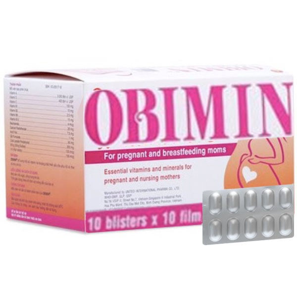 Obimin Multivitamins hộp 10 vỉ x 10 viên bổ sung vitamin, khoáng chất ...