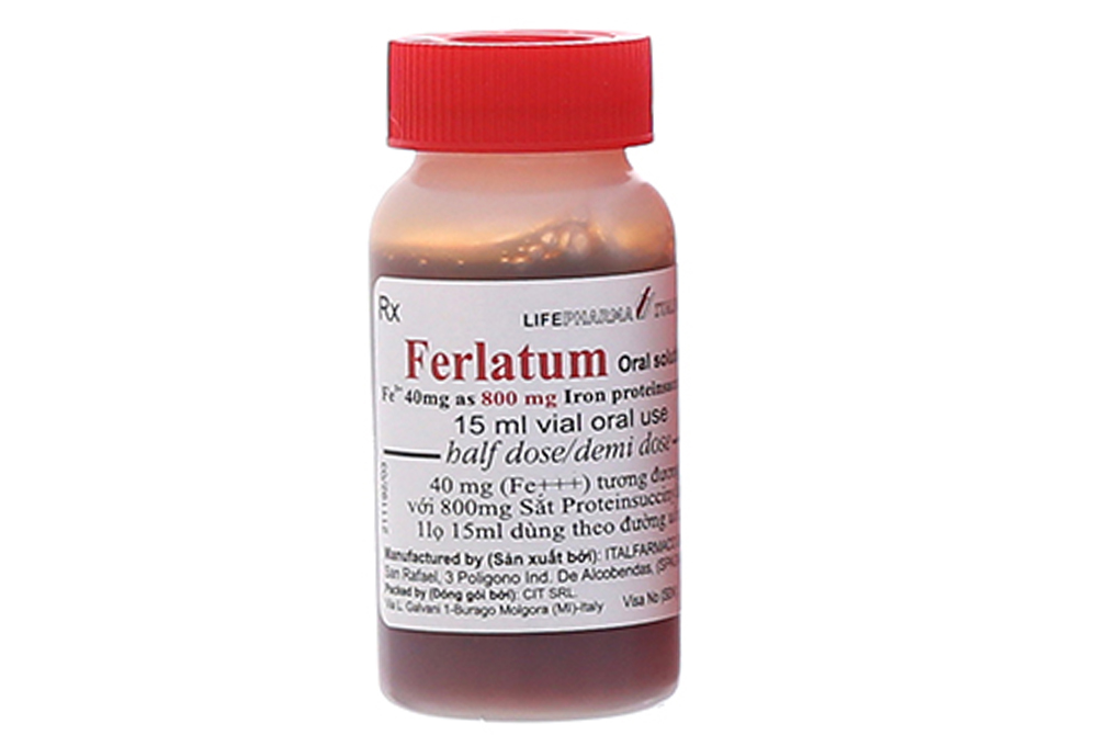 Dung dịch uống Ferlatum 40mg bổ sung sắt, trị thiếu máu chai 15ml - 02/ ...