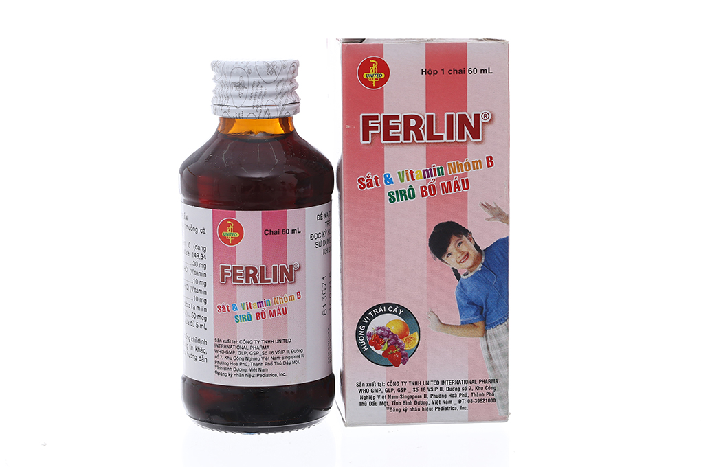 Siro Ferlin bổ sung vitamin nhóm B và sắt, trị thiếu máu chai 60ml - 07 ...