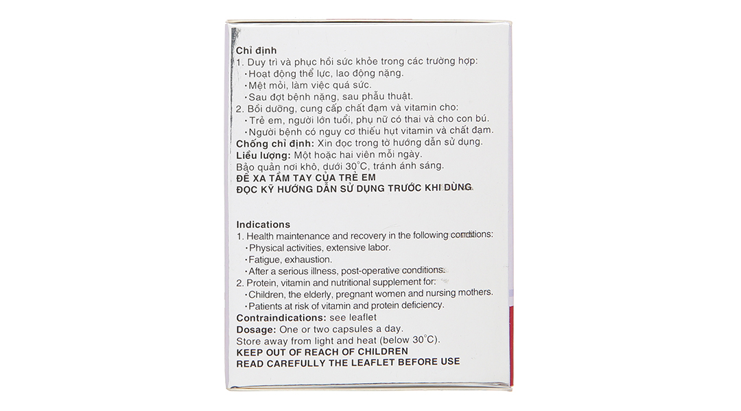 Thuốc Moriamin Forte 100v bổ sung acid amin và vitamin - 08/2025 ...