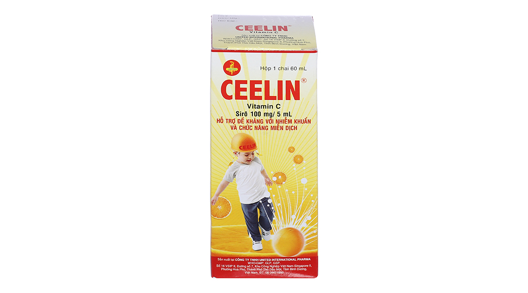 Siro Ceelin 100mg/5ml phòng, trị thiếu vitamin C ở trẻ nhỏ chai 60ml ...
