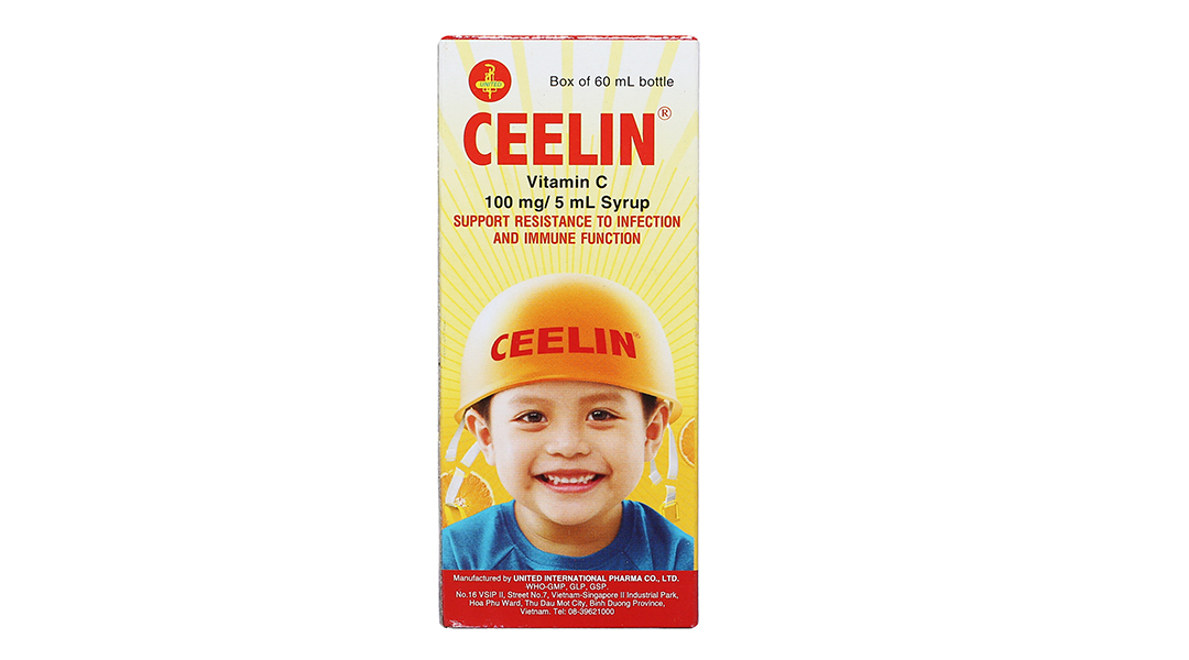 Siro Ceelin 100mg/5ml phòng, trị thiếu vitamin C ở trẻ nhỏ chai 60ml ...