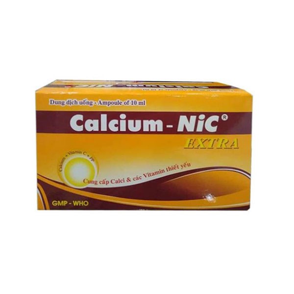 Dung dịch uống Calcium-Nic Extra trị loãng xương, còi xương (20 ống x ...
