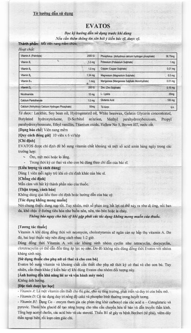 Evatos bổ sung vitamin và khoáng chất hộp 6 vỉ x 10 viên - 02/2023 ...