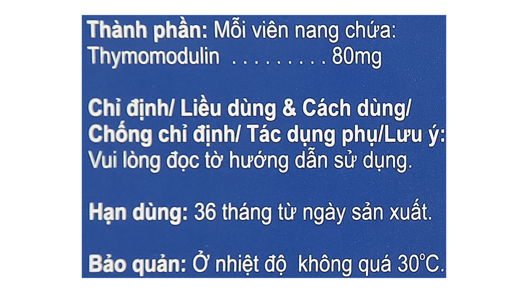 Bentarcin 80mg tăng cường miễn dịch, hỗ trợ trị nhiễm khuẩn (6 vỉ x 10 ...