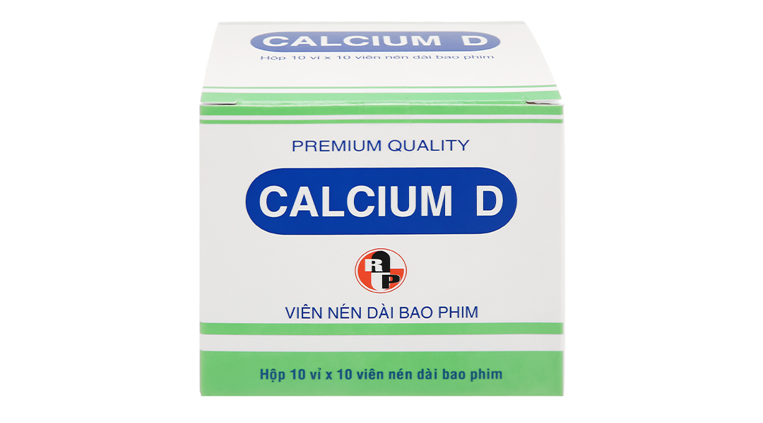 Calcium D Robinson Pharma trị loãng xương, còi xương (10 vỉ x 10 viên ...