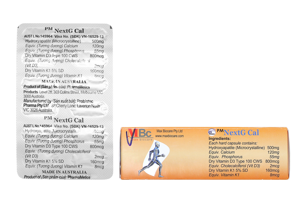 PM NextG Cal bổ sung canxi, hỗ trợ trị loãng xương (2 vỉ x 12 viên ...