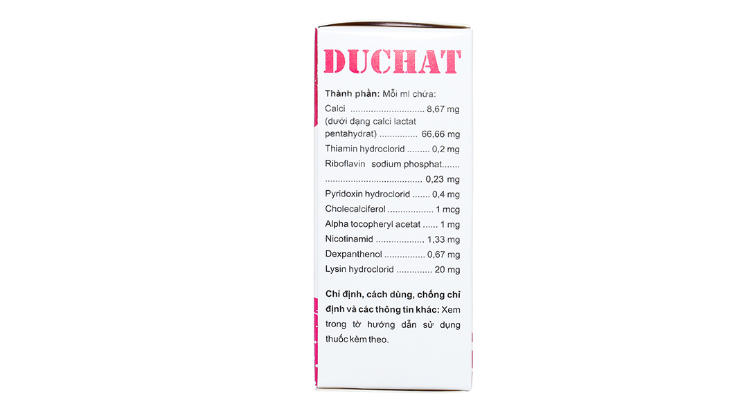 Thuốc Duchat phòng ngừa và trị thiếu vitamin và axit amin (20 ống x 7 ...