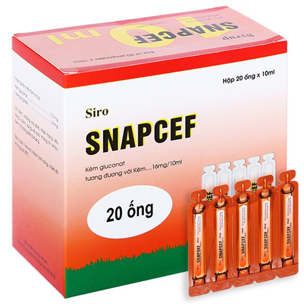 Siro Snapcef 16mg/10ml bổ sung kẽm, trị tiêu chảy - 11/2024 ...