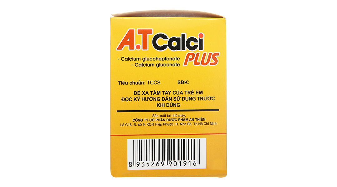 Dung dịch uống A.T Calci Plus cung cấp canxi cho cơ thể (30 ống x 10ml ...