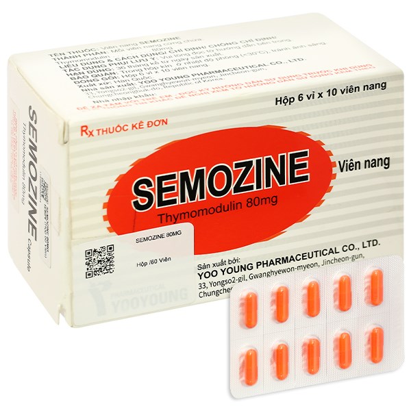 Thuốc Semozine 80mg tăng cường miễn dịch, hỗ trợ trị nhiễm khuẩn hô hấp ...