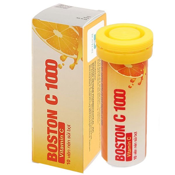 Viên nén sủi bọt Boston C 1000 trị tình trạng mệt mỏi tuýp 10 viên - 02 ...
