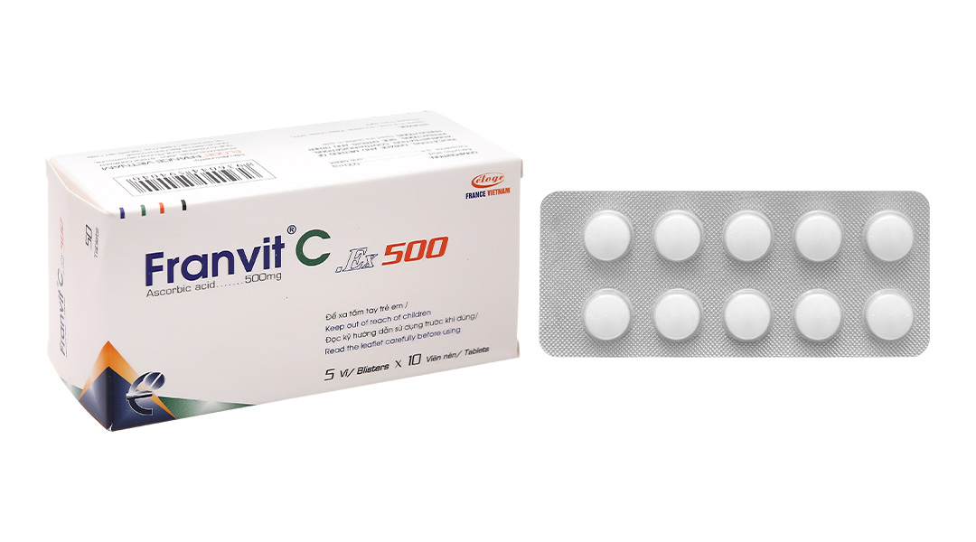 Franvit C.Ex 500 bổ sung vitamin C, tăng đề kháng (5 vỉ x 10 viên) - 05 ...
