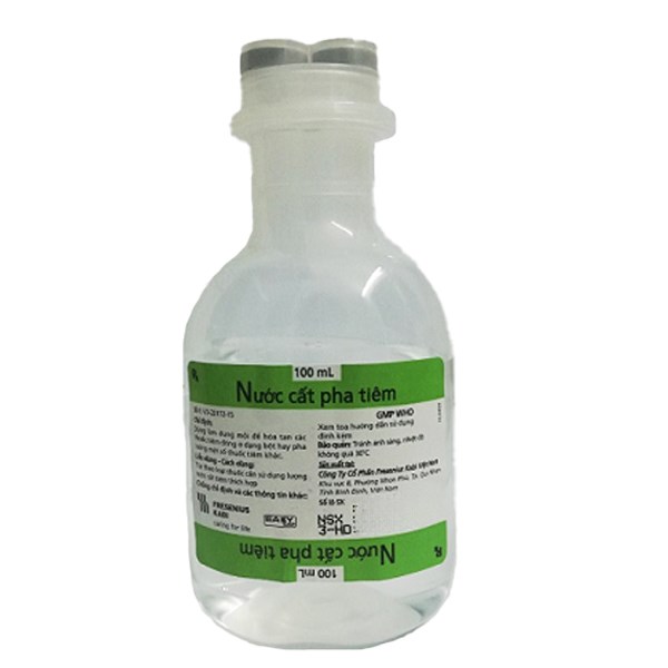 Nước cất pha tiêm Fresenius Kabi làm dung môi để hòa chất tiêm chai ...