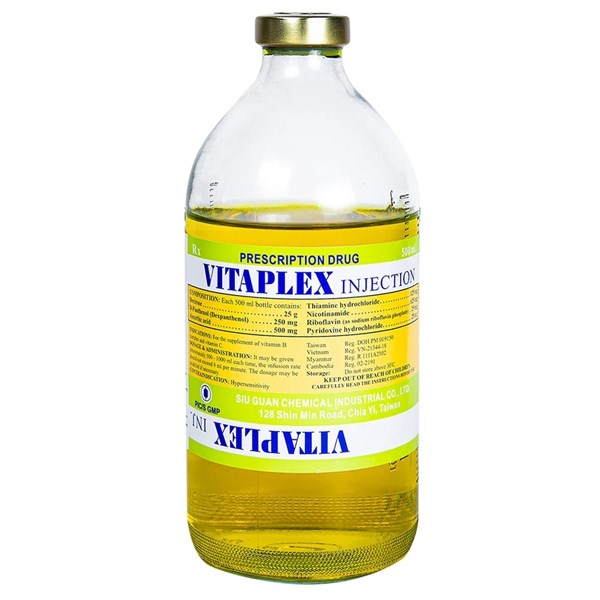 Dung dịch tiêm truyền Vitaplex Injection trị thiếu vitamin nhóm B chai ...