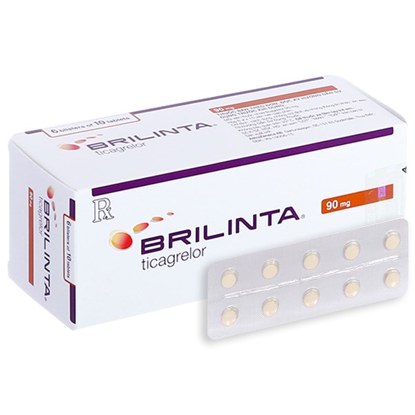 Brilinta 90mg phòng ngừa biến cố huyết khối (6 vỉ x 10 viên) - 09/2024 ...