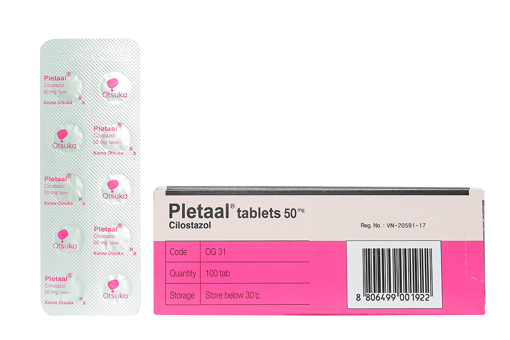Pletaal Tablets 50mg trị thiếu máu cục bộ (10 vỉ x 10 viên) - 08/2024 ...