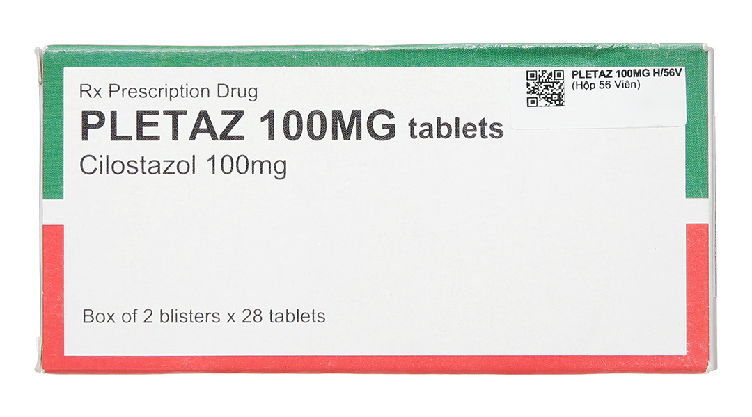 Pletaz 100mg tablets trị bệnh lý đau cách hồi ở chân (2 vỉ x 28 viên ...