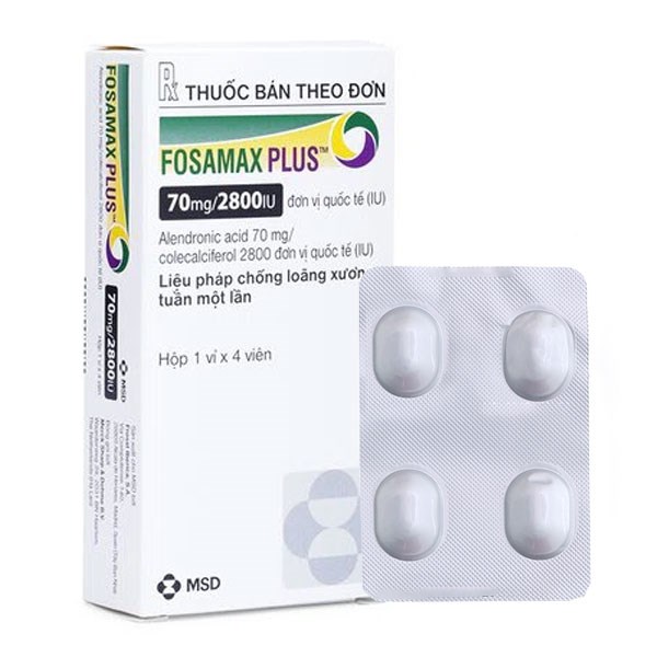 Fosamax Plus 70mg/5600IU trị loãng xương (1 vỉ x 4 viên) - 02/2023 ...