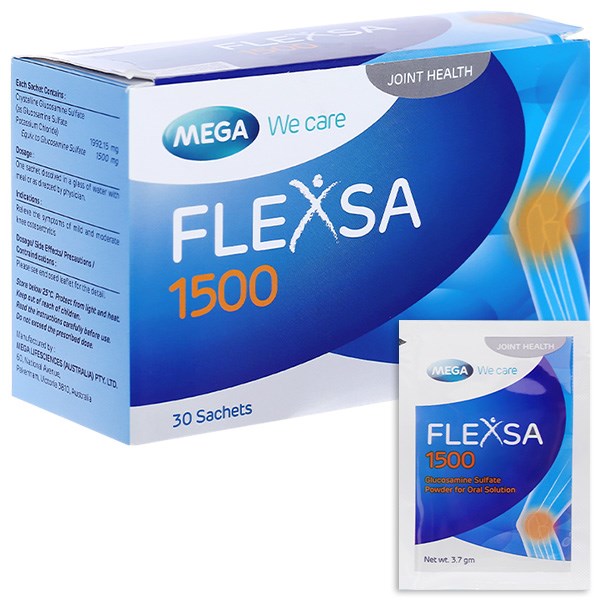 Thuốc bột Flexsa 1500 giảm triệu chứng viêm khớp gối (30 gói x 3.7g ...