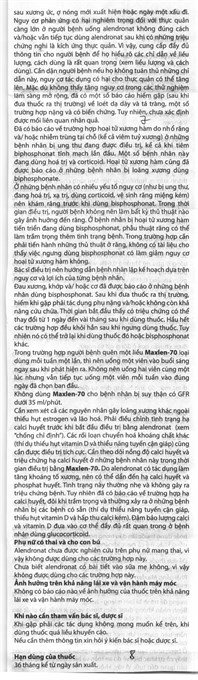 Thuốc điều trị loãng xương Maxlen 70mg hộp 4 viên - Nhà thuốc An Khang