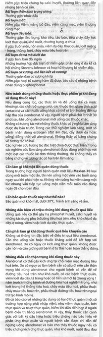 Thuốc điều trị loãng xương Maxlen 70mg hộp 4 viên - Nhà thuốc An Khang