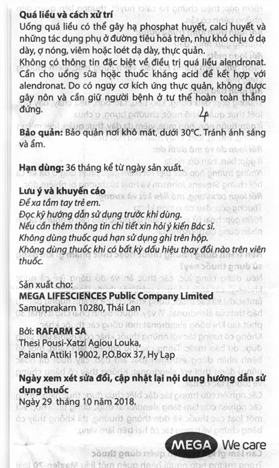 Thuốc điều trị loãng xương Maxlen 70mg hộp 4 viên - Nhà thuốc An Khang