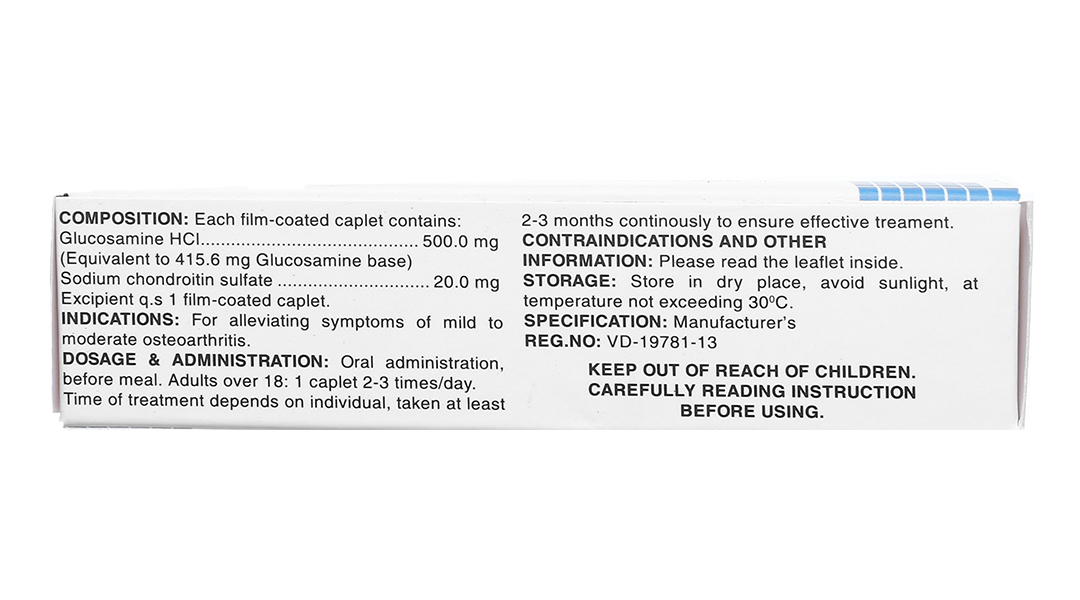 Neosamin Forte giảm triệu chứng thoái hóa khớp nhẹ và trung bình (3 vỉ ...