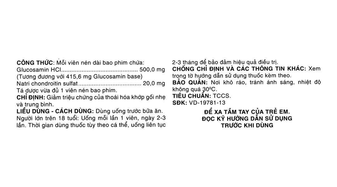 Neosamin Forte giảm triệu chứng thoái hóa khớp nhẹ và trung bình (3 vỉ ...