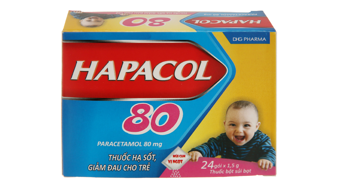 Bột sủi Hapacol 80 giảm đau, hạ sốt (24 gói x 1.5g) 03/2023 ...