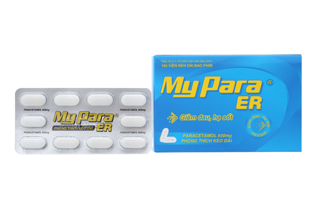 MyPara ER 650mg giảm đau, hạ sốt (10 vỉ x 10 viên) - 05/2024 ...