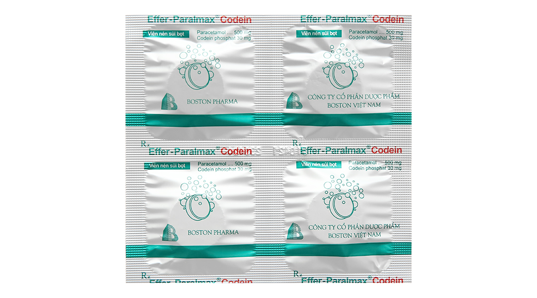 Viên sủi Effer-Paralmax Codein vỉ 4 viên-Nhà thuốc An Khang