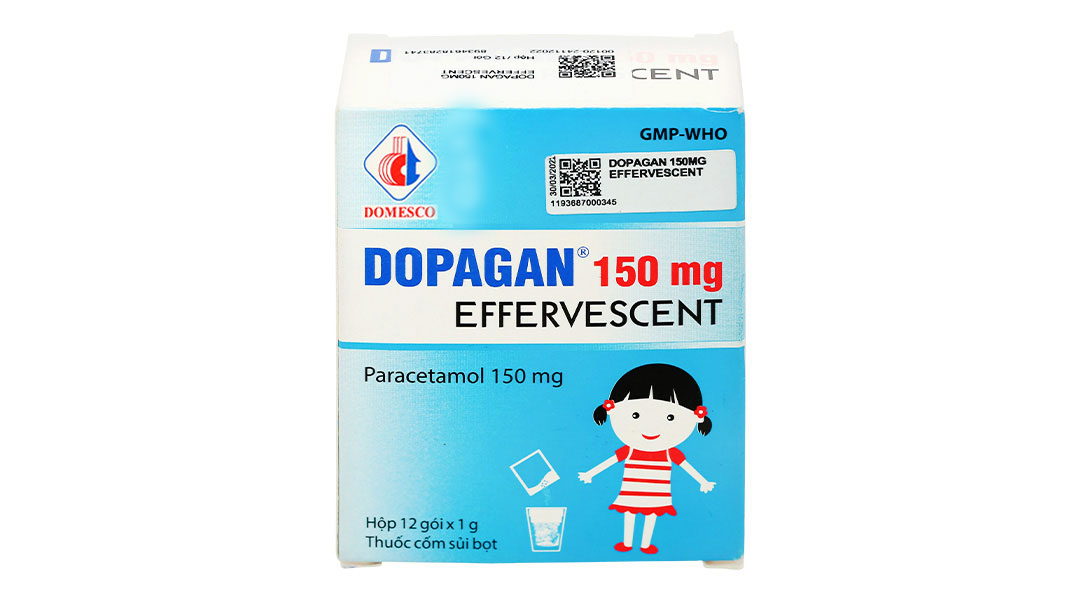 Dopagan 150mg Effervescent giúp hạ sốt - Nhà thuốc An khang