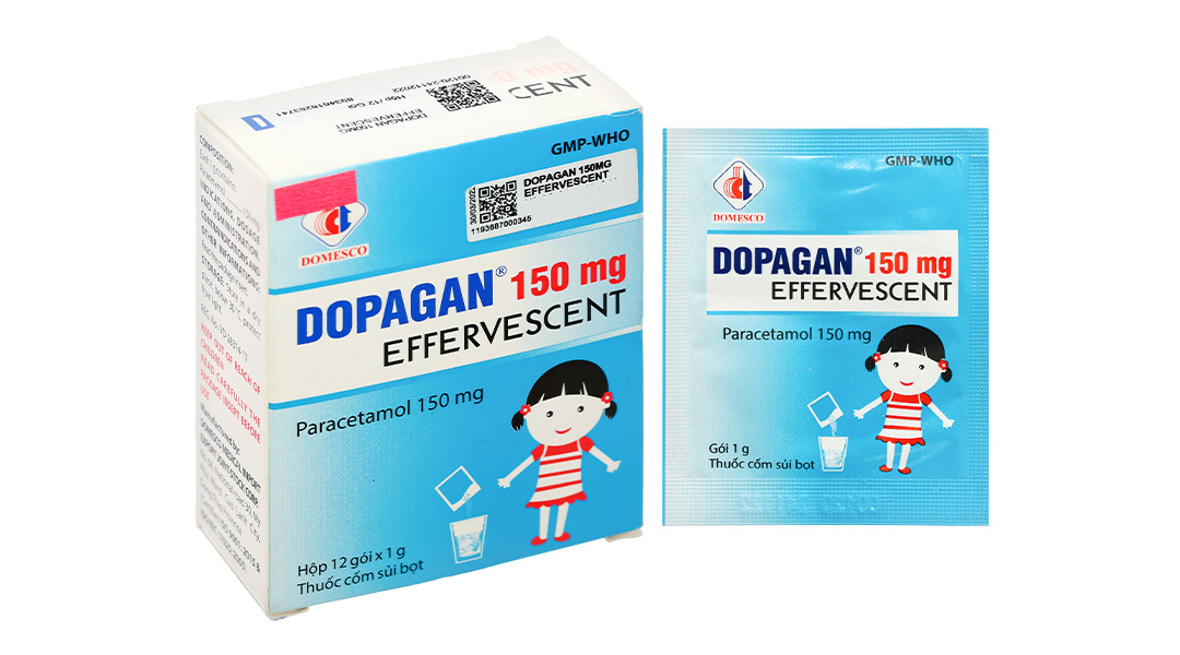 Dopagan 150mg Effervescent giúp hạ sốt - Nhà thuốc An khang
