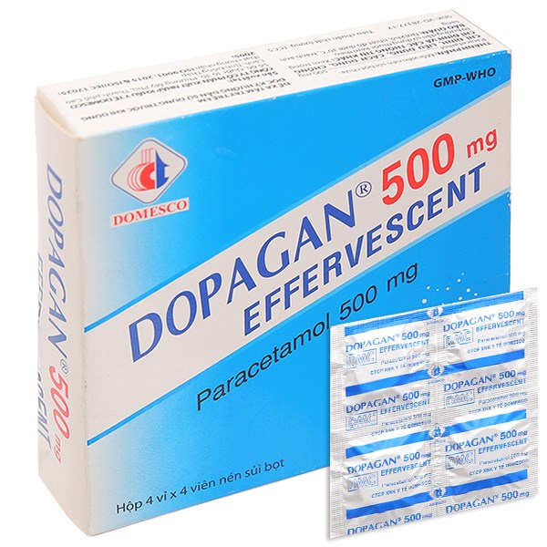 Viên sủi Dopagan 500mg Effervescent giảm đau, hạ sốt từ nhẹ đến vừa (4 ...