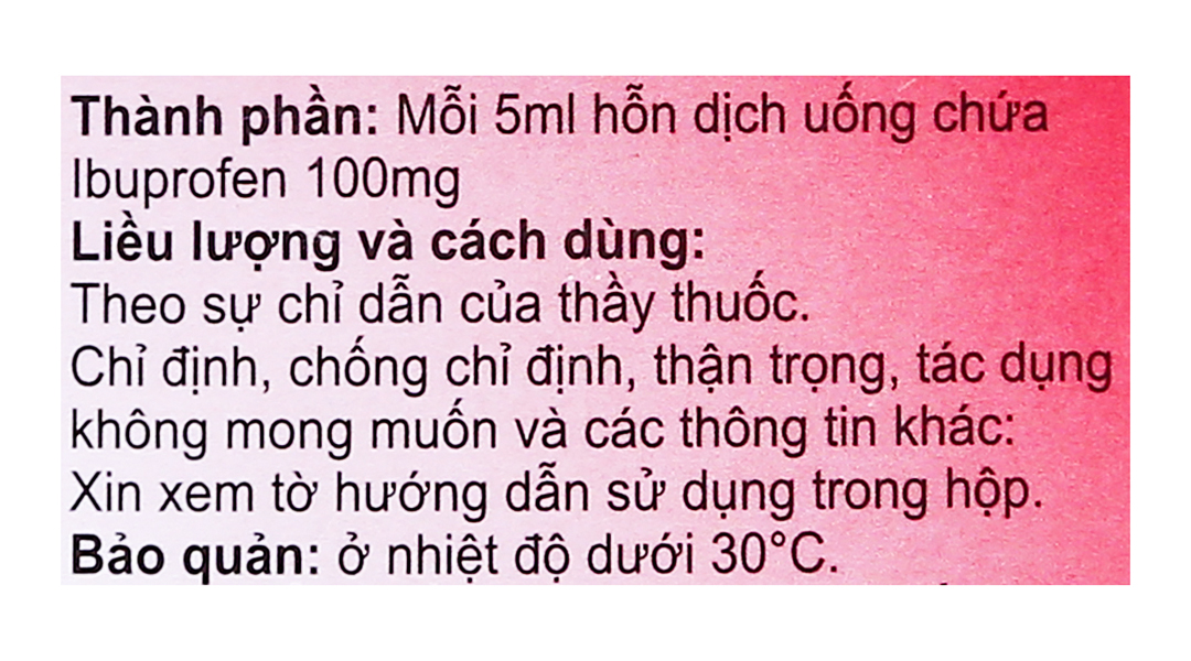 Hỗn dịch uống Syafen 100mg/5ml giảm đau, hạ sốt chai 120ml - 08/2024 ...