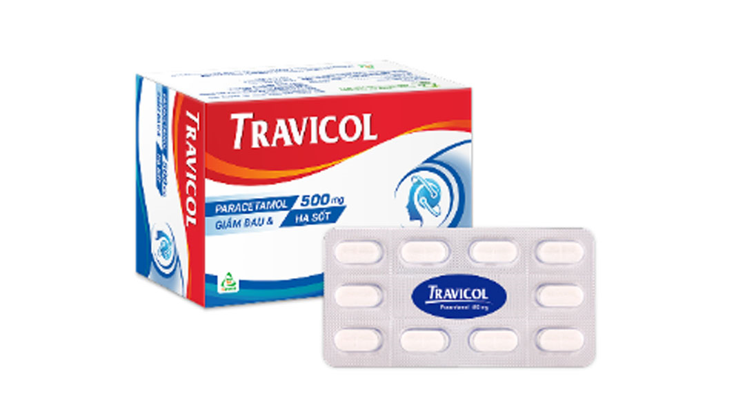 Travicol TV.Pharm 500mg giảm cơn đau, hạ sốt (10 vỉ x 10 viên) - 08/ ...