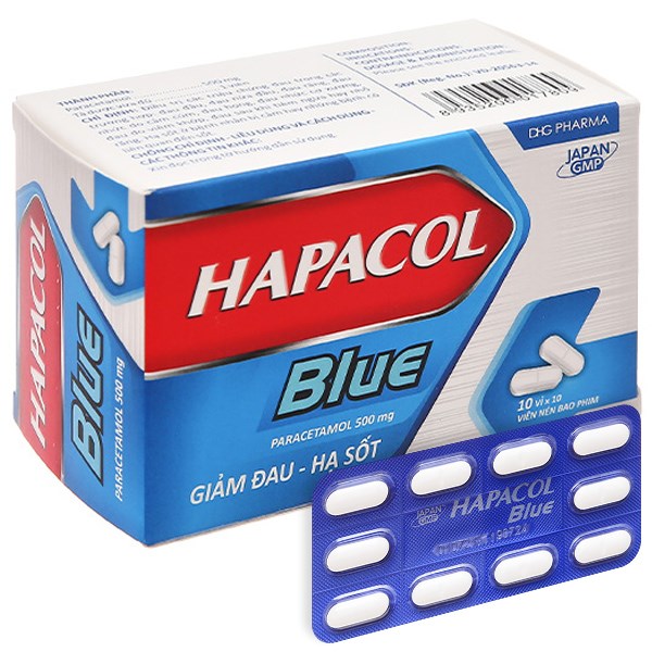 Hapacol Blue 500mg giảm đau, hạ sốt (10 vỉ x 10 viên) - 11/2024 ...