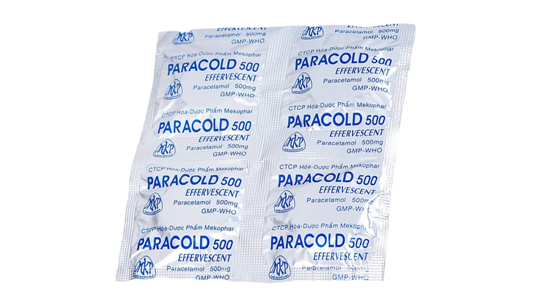 Viên sủi Paracold 500 Effervescent giảm đau, hạ sốt (4 vỉ x 4 viên ...