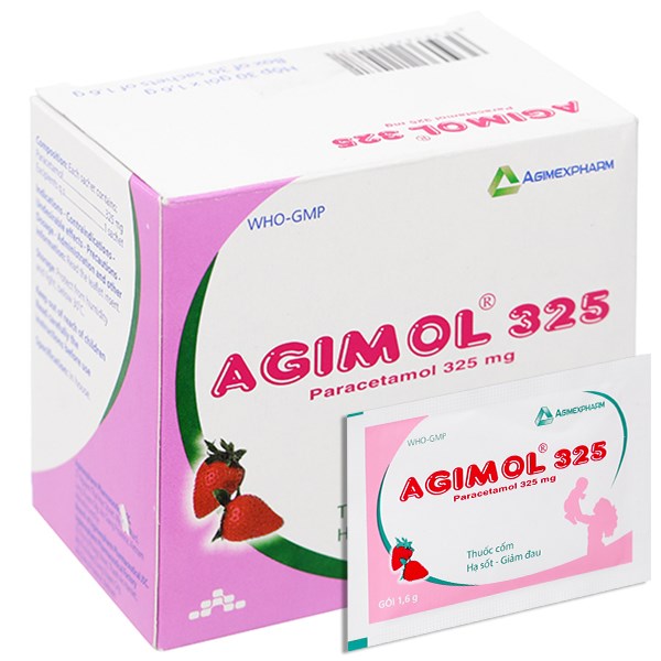 Thuốc cốm Agimol 325 giảm đau, hạ sốt (30 gói x 1.6g) - 04/2024 ...