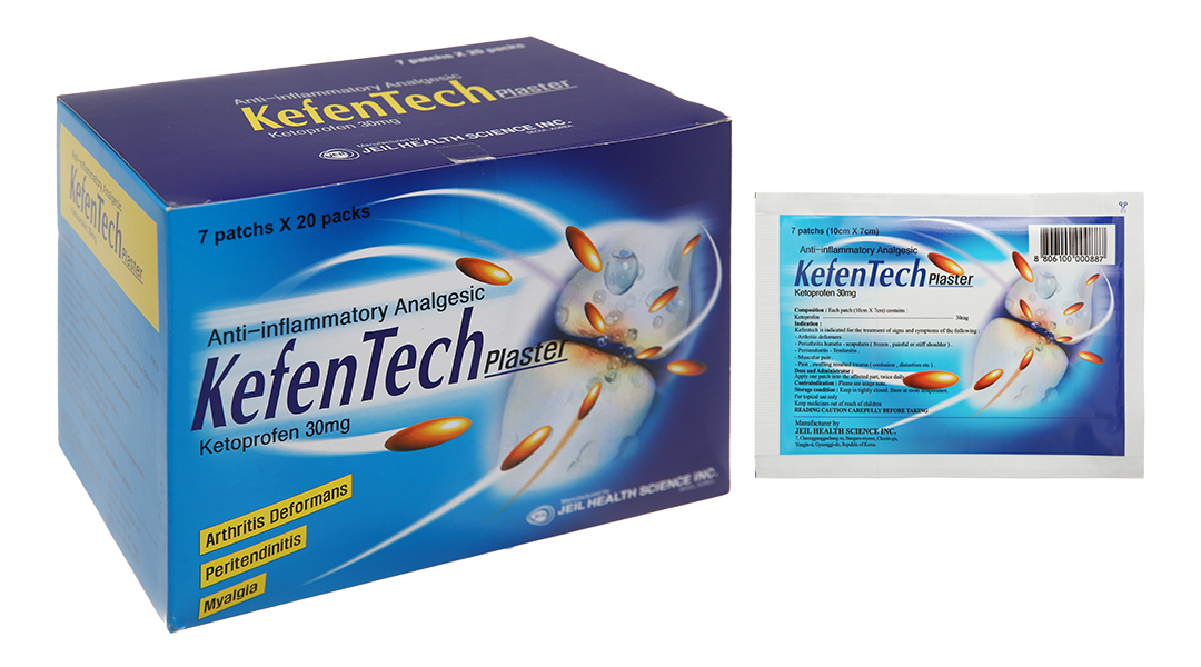 Cao dán KefenTech Plaster 30mg giảm đau, kháng viêm cơ xương khớp (20 ...