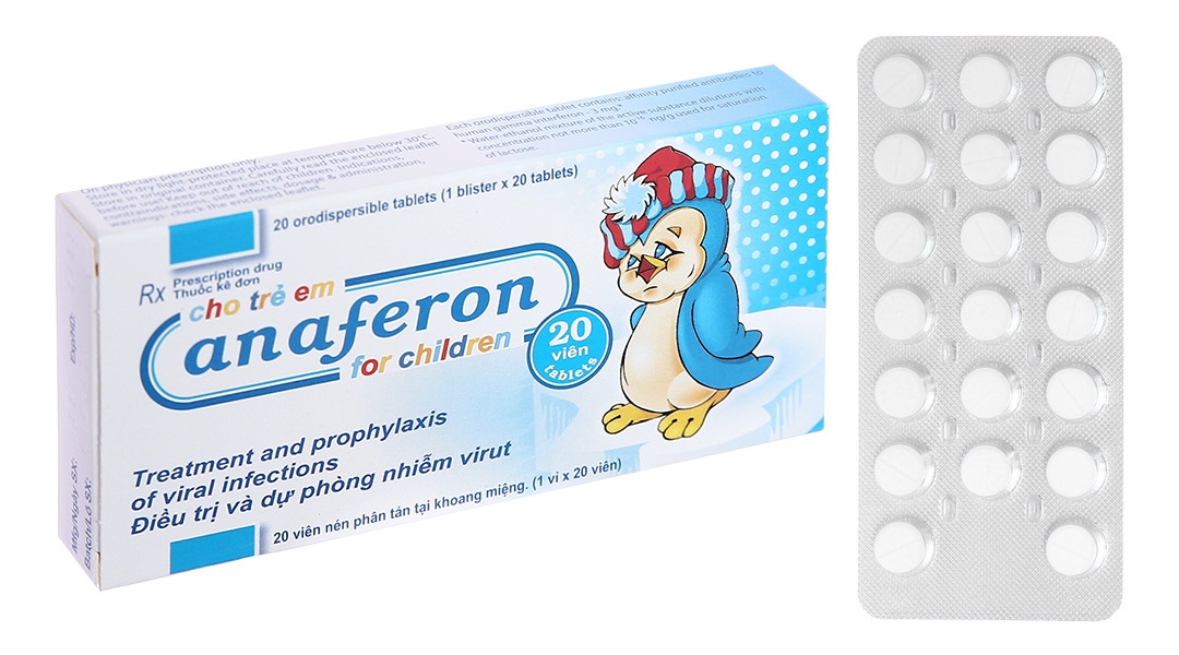 Anaferon for children dự phòng và trị nhiễm virus (1 vỉ x 20 viên) - 08 ...