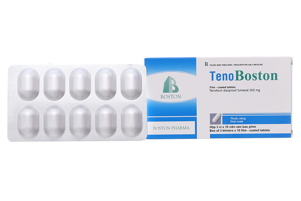 Teno Boston 300mg hộp 30 viên thuốc kháng Virut trị viêm gan B - 08/ ...
