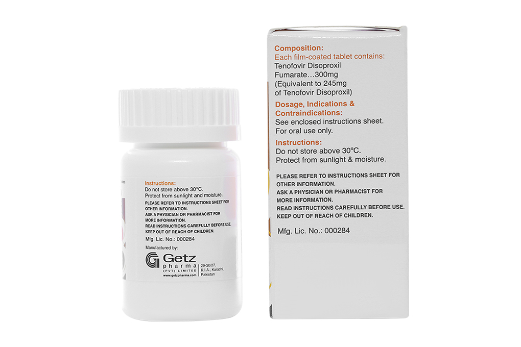 Getino-B 300mg thuốc kháng virus, trị viêm gan B chai 30 viên - 08/2024 ...
