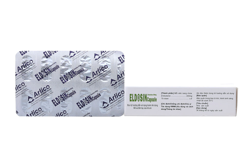 Eldosin Capsule 300mg loãng đàm trong bệnh lý hô hấp (3 vỉ x 10 viên ...
